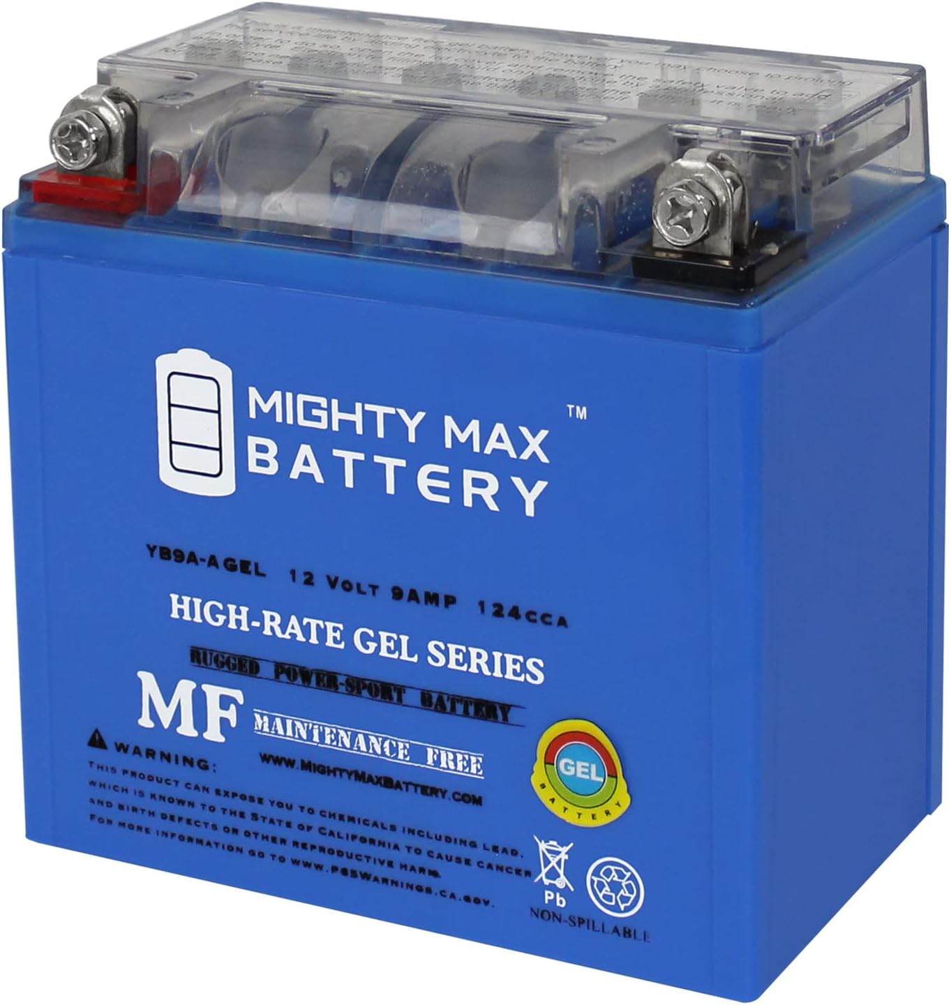 Mighty Max 12V 9 AH GEL 130 CCA Rechargeable Maintenance Free SLA AGM ...